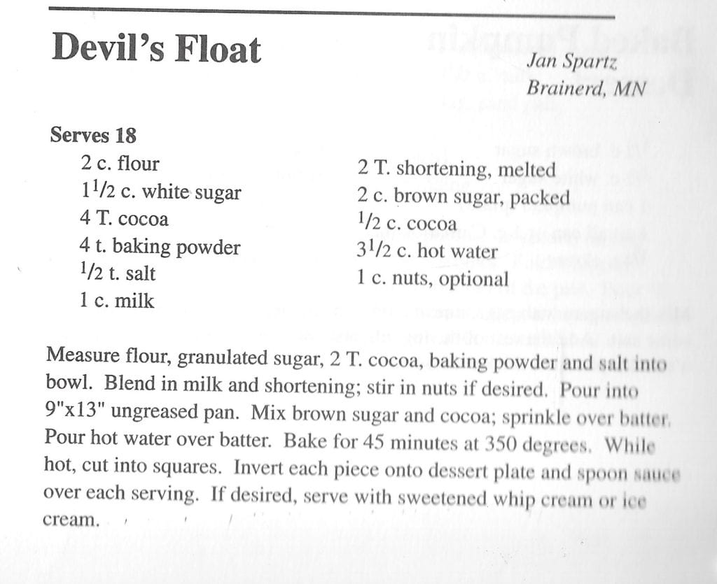 Devil's Float from Simply Delicious: Herberger's Employee Family Recipes