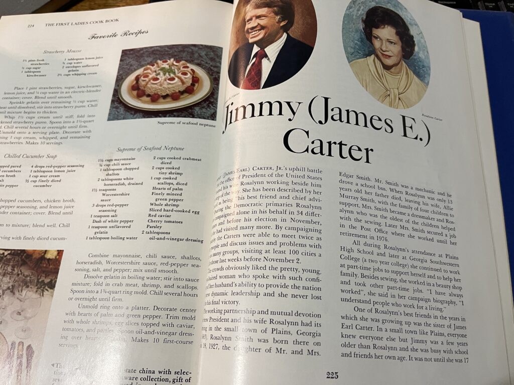 First Ladies Cook Book, 1977, Including Rosealynn Carter's Recipes