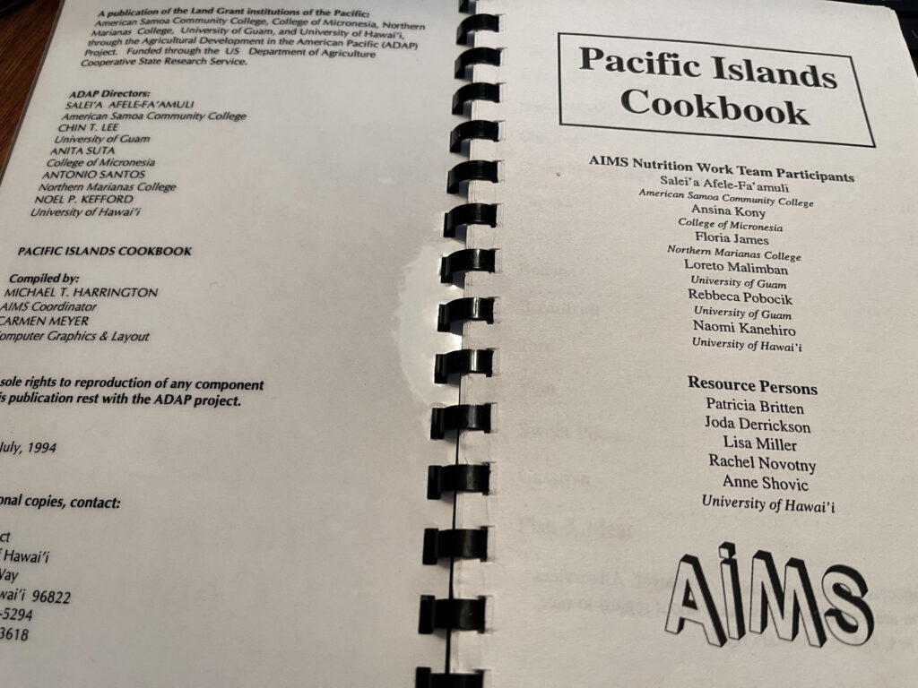 Pacific Island Cookbook, 1994, Product of AIMS, University of Hawai'i
